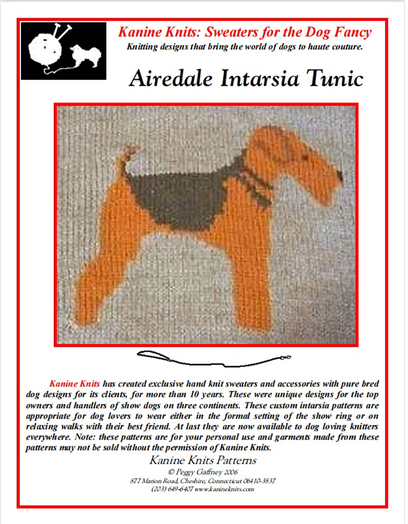 Airedale Knitting Pattern | Kanine Knits