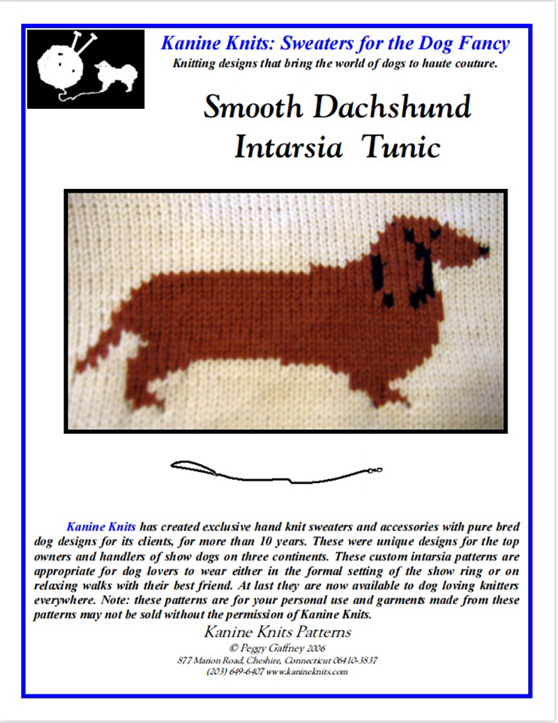 Dachshund Smooth Knitting Pattern | Kanine Knits