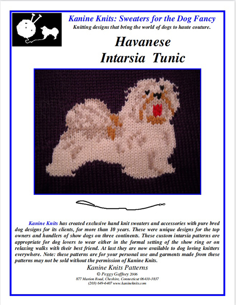 Havanese Knitting Pattern | Kanine Knits