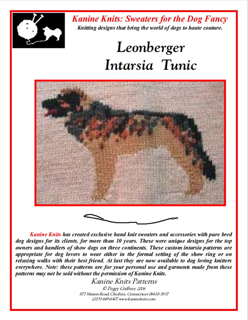 Leonberger Knitting Pattern | Kanine Knits