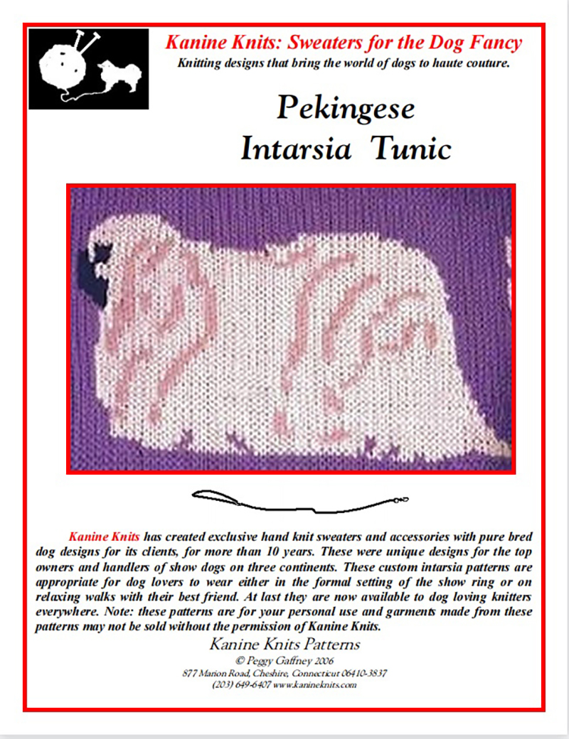 Pekingese Knitting Pattern | Kanine Knits