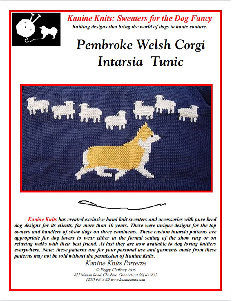 Pembroke Welsh Corgi Knitting Pattern | Kanine Knits